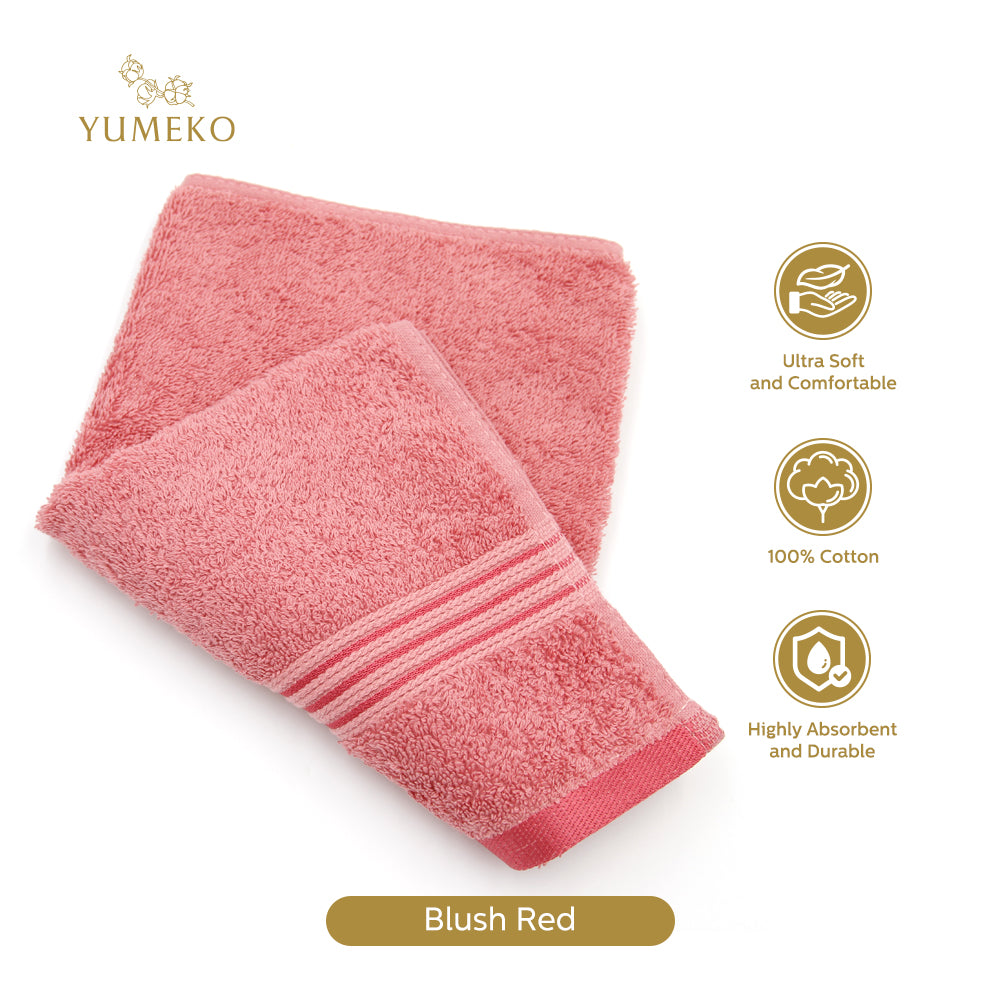 YUMEKO Sakura SPA Collection Hand Towel - Blush Red (YMK-SSC-660-HT-15 – OG Singapore