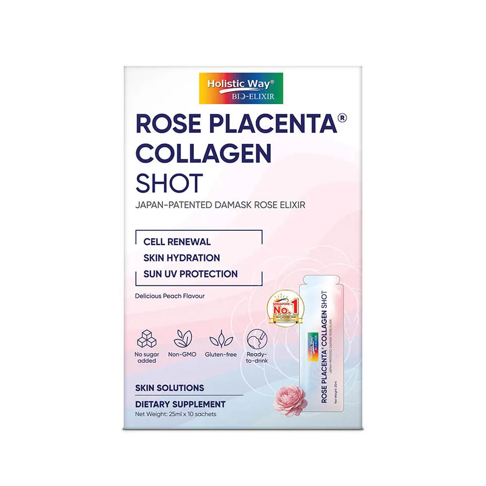 Holistic Way Rose Placenta Collagen Shot Japan-Patented Damask Rose El ...