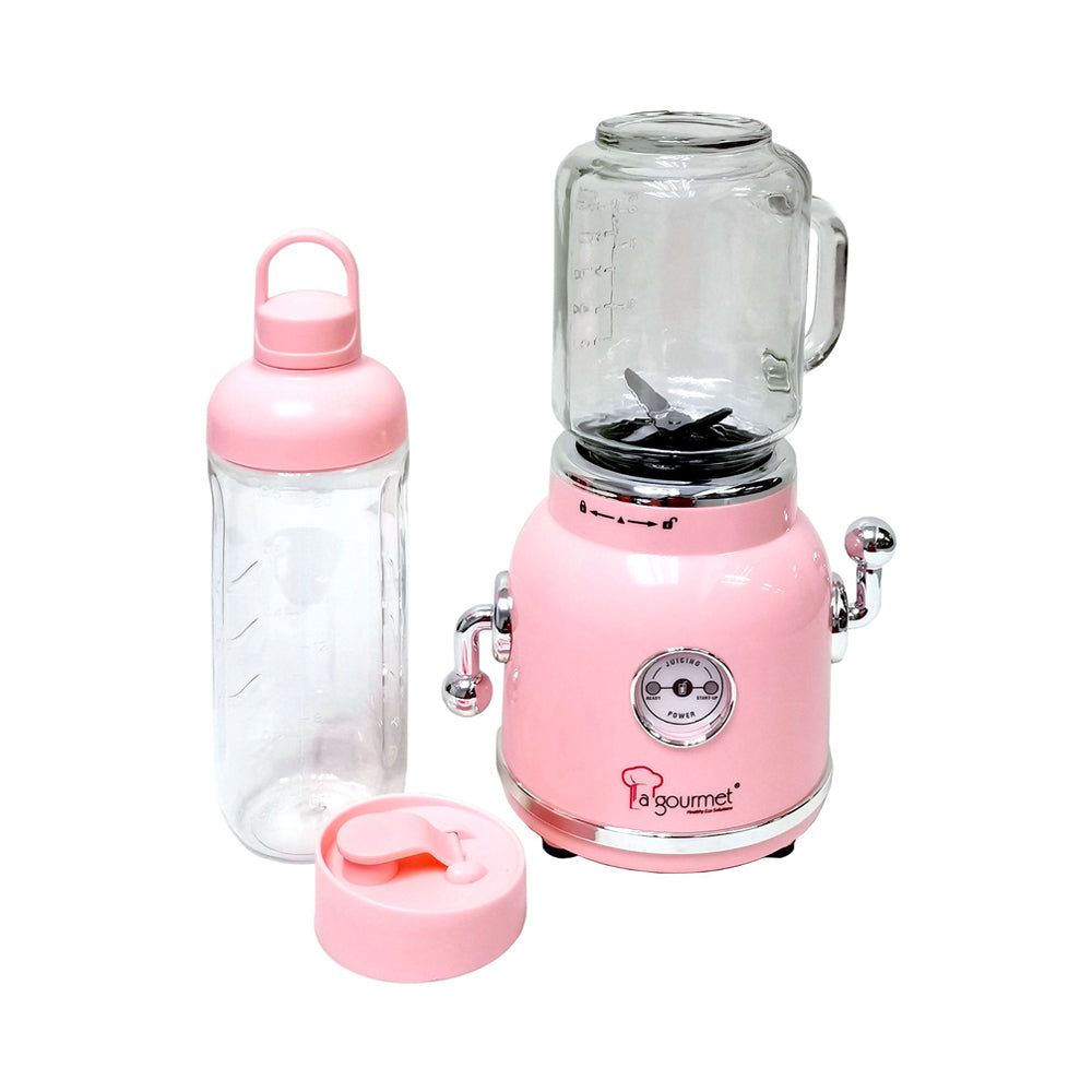 La gourmet 600ml Healthy Retro Juice Blender Set - FLamingo Pink (LGEL ...