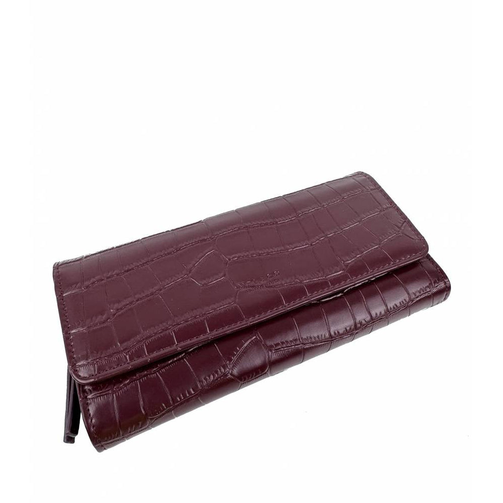 Mel&Co Croco Tri-Fold Long Wallet - Wine (MF2001EC) – OG Singapore