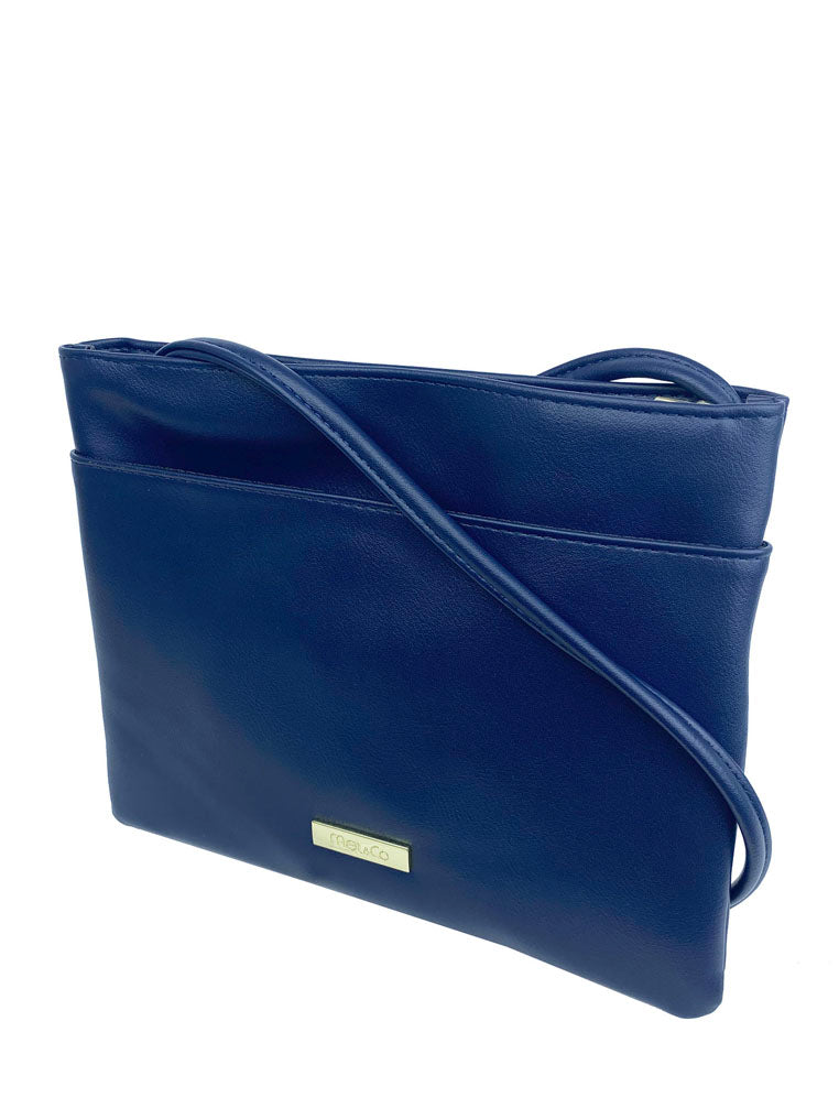 Mel&Co Flat Sling Bag - Navy – OG Singapore