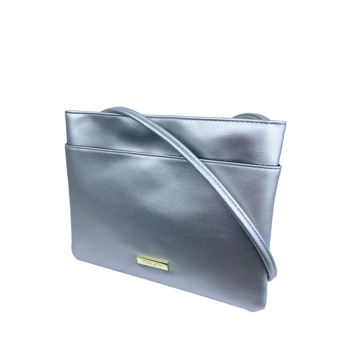 Mel&Co Flat Sling Bag-Silver – OG Singapore