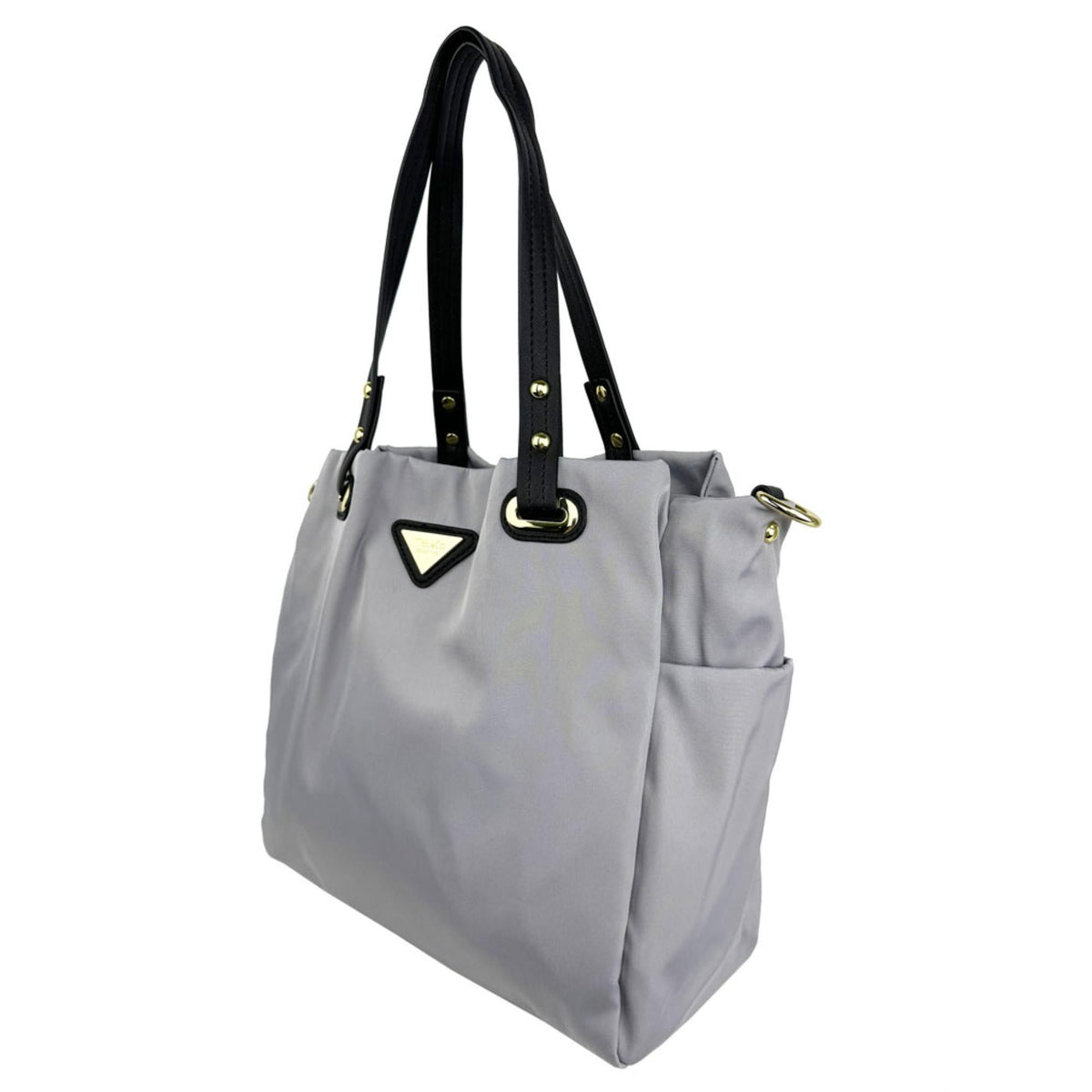 Mel&Co Nylon Double Handle Shoulder Bag-Grey – OG Singapore