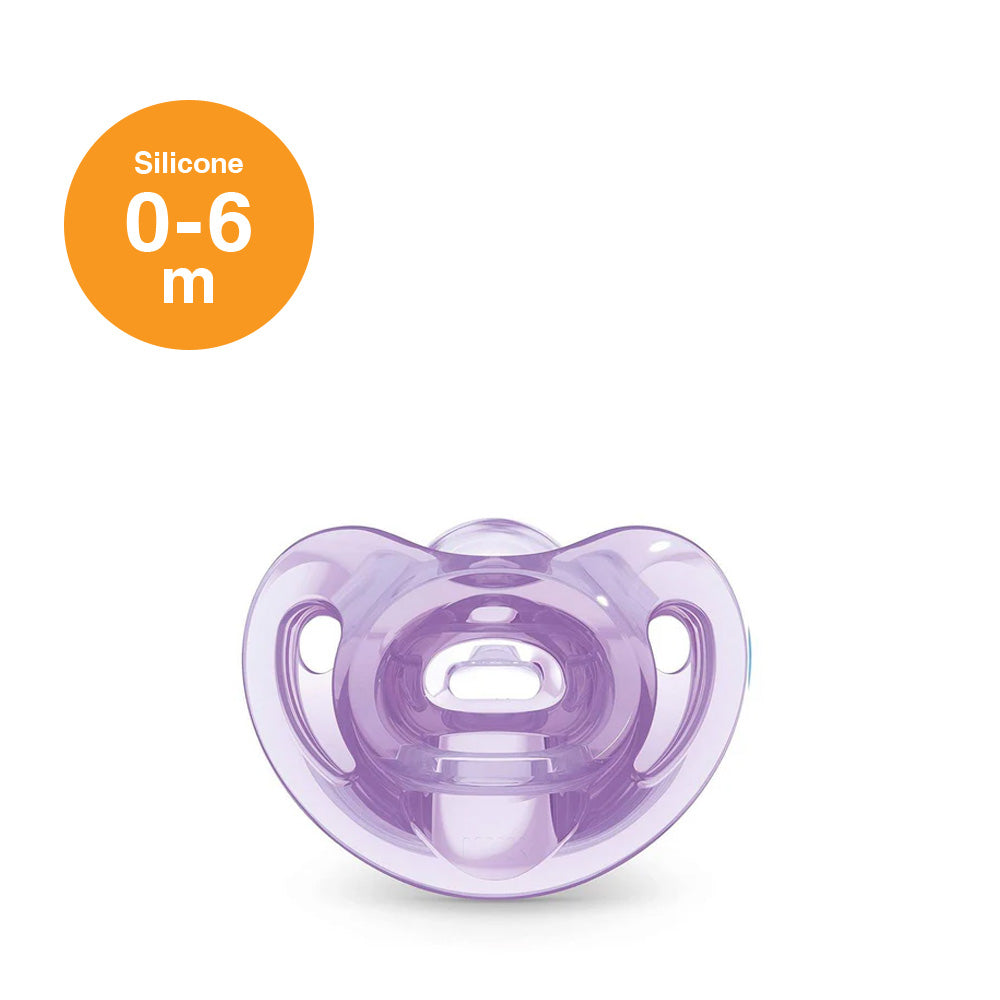NUK Sensitive Silicone Soother Pacifier - 0-6 months - Purple – OG ...