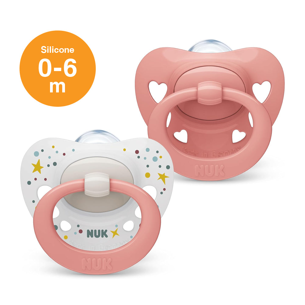 NUK Signature Silicone Soother Pacifier 2pcs-box - 0-6 months - Dots H ...