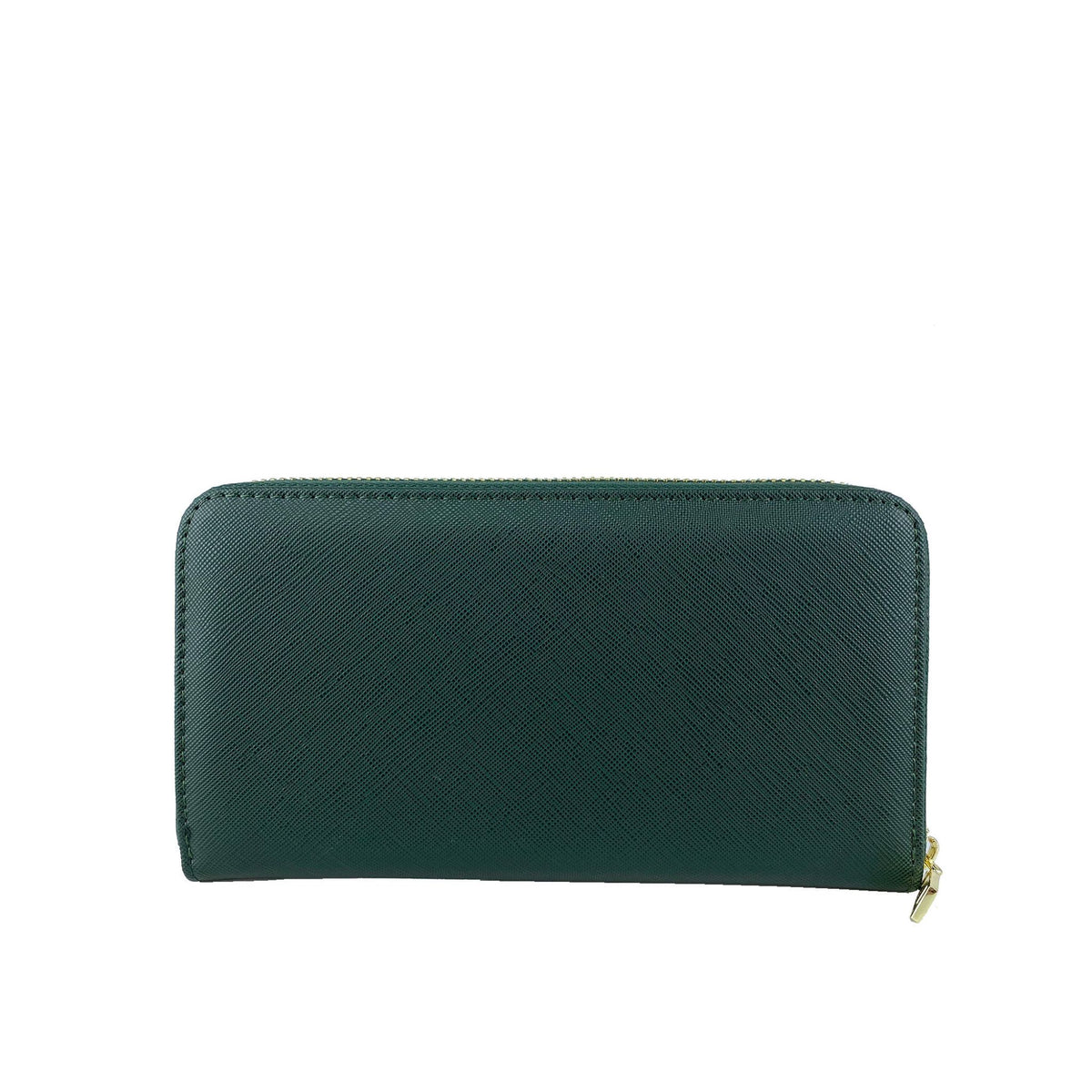 Mel&Co Saffiano-Effect Zip-Around Long Wallet - Forest Green – OG Singapore