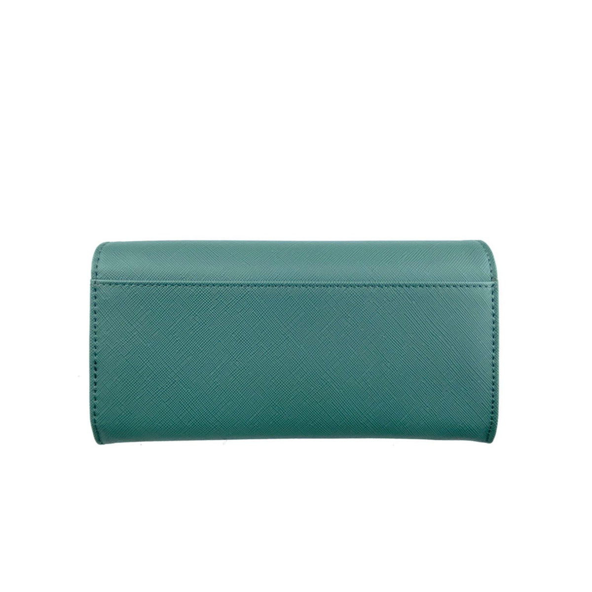 Mel&Co Saffiano Leatherette Basic Flap Long Wallet Sea Green – OG Singapore